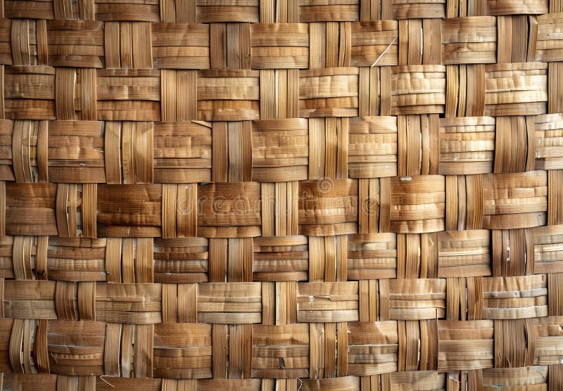Woven Cane Texture Background - Seamless Pattern Design Stock ...