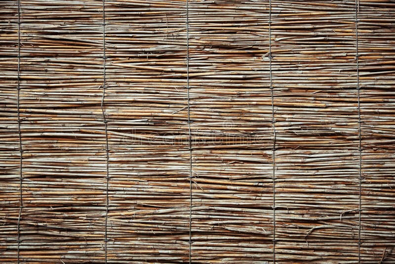 Cane Wall Texture. Traditional Fence Stock Image - Image of backdrop ...