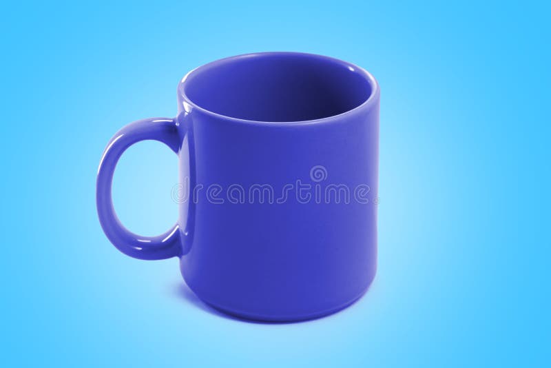 Caneca Azul Sobre Fundo Azul Para Mockup. Imagem de Stock - Imagem de ...