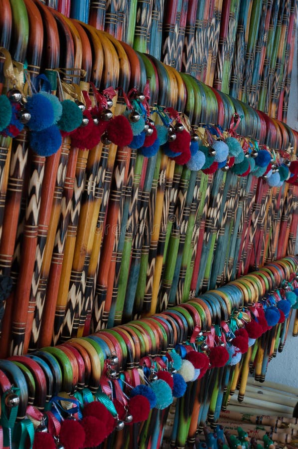 Canes Colors on a Fair Booth Stock Photo - Image of retirement, cartoon ...