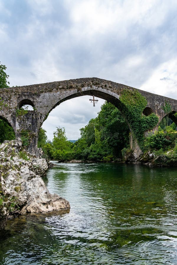 Cangas De Onis Village in Asturias, Spain Stock Image - Image of ...