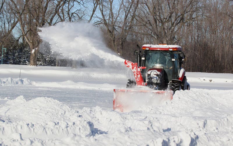 Snow Removal with a Snowblower Editorial Stock Photo - Image of nature ...