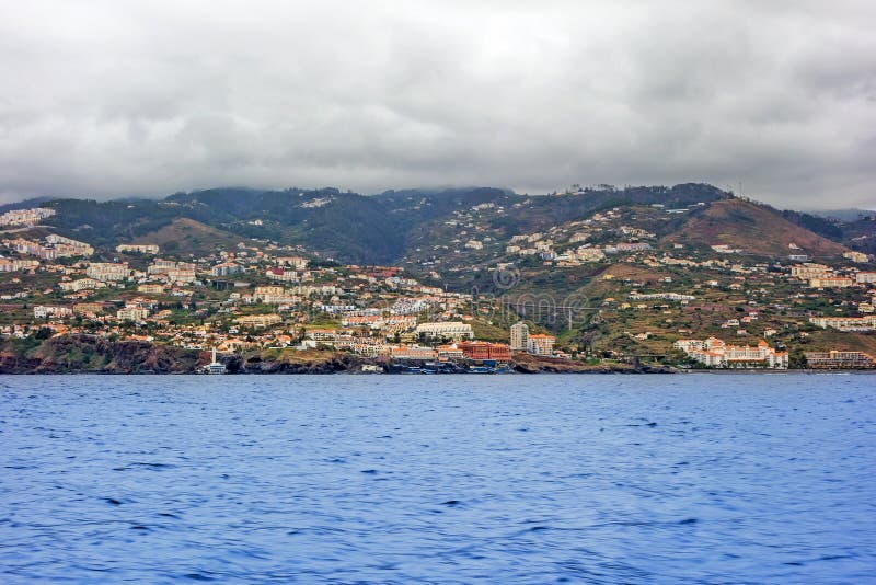 Canico, Madeira stock image. Image of shore, town, blue - 61622973