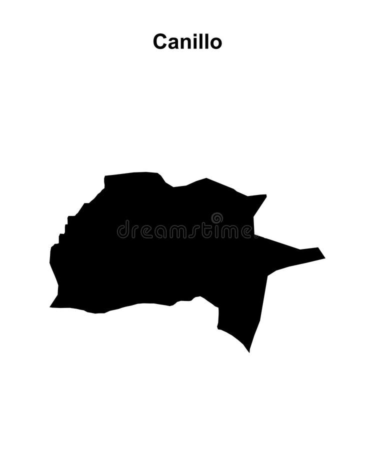 Canillo outline map stock vector. Illustration of area - 360324607