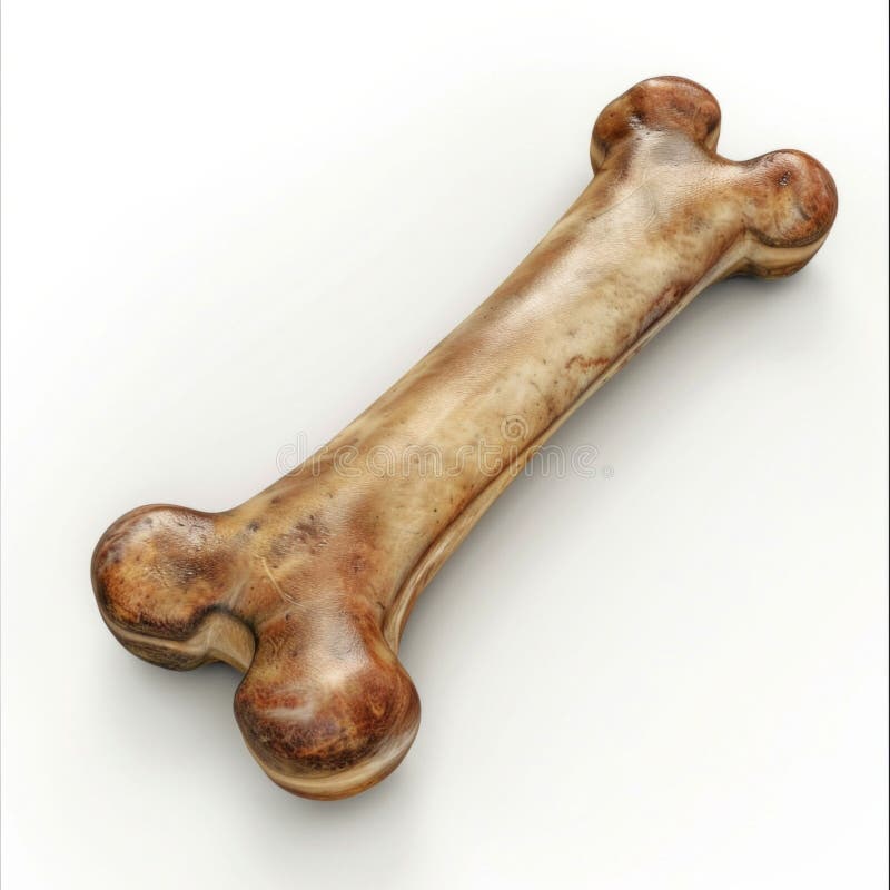 Canine Bone on White Background. Generative Ai Stock Illustration ...