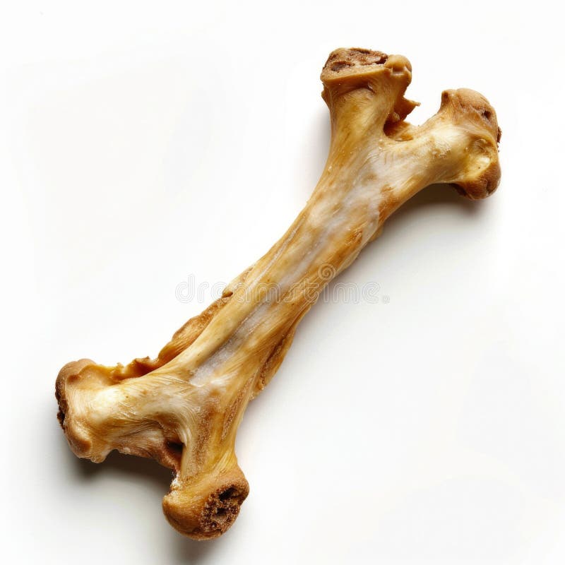 Canine Bone on White Background. Generative Ai Stock Illustration ...