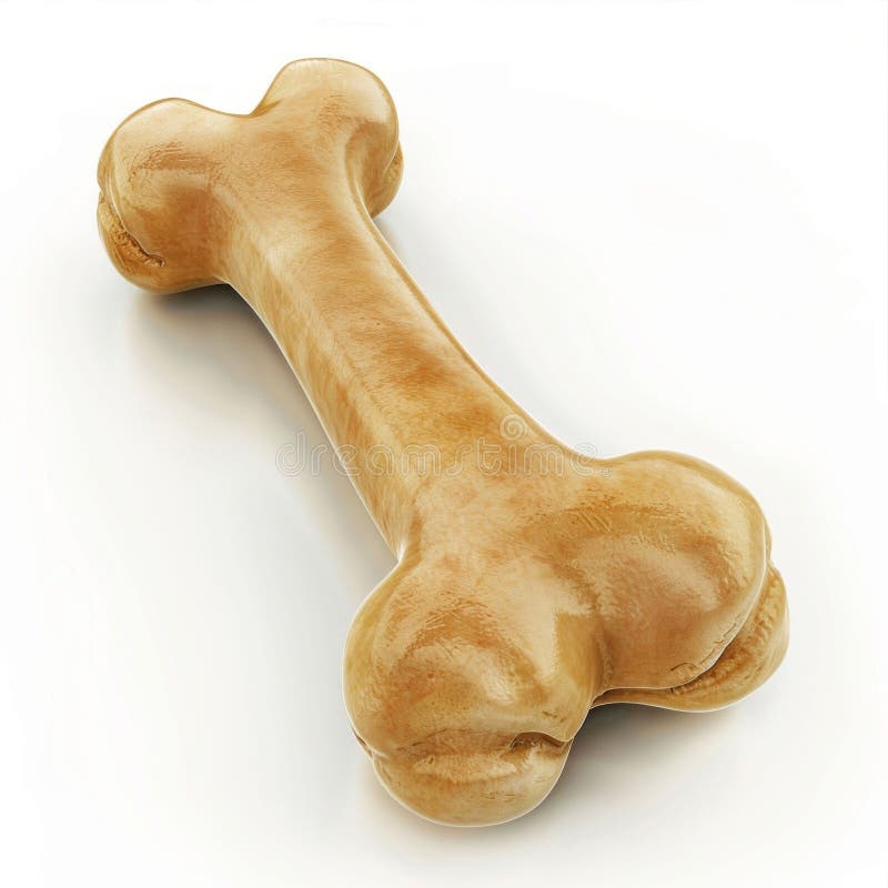 Canine Bone on White Background. Generative Ai Stock Illustration ...