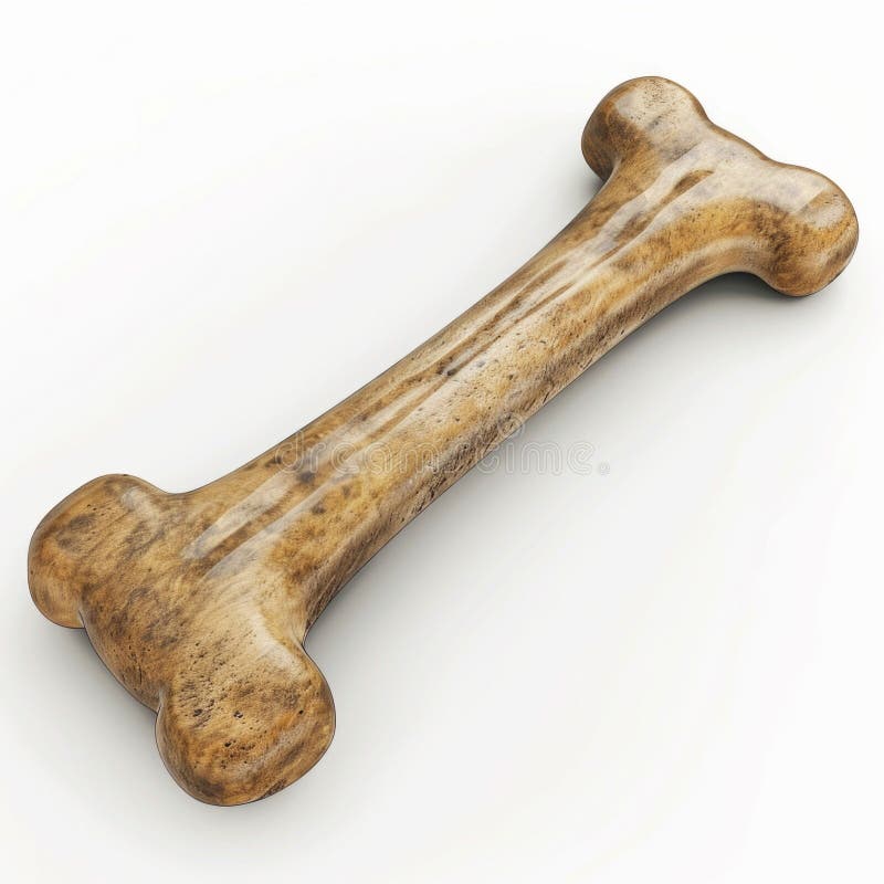 Canine Bone on White Background. Generative Ai Stock Illustration ...