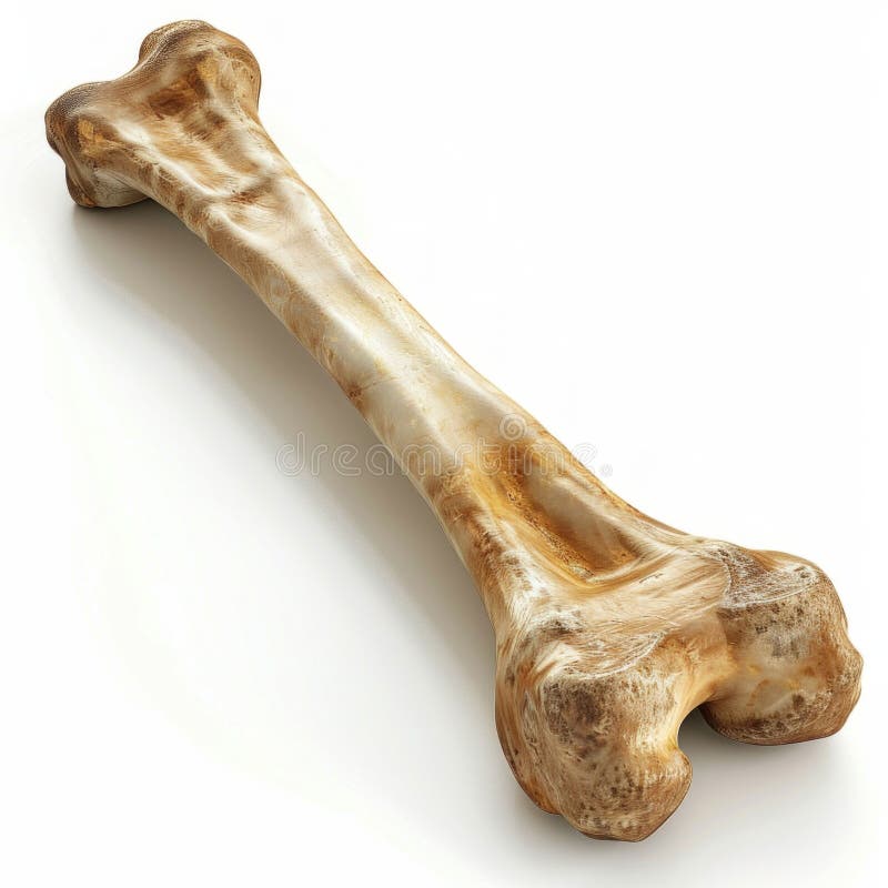 Canine Bone on White Background. Generative Ai Stock Illustration ...