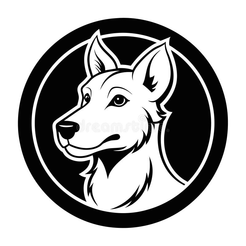 Canine Charm: Circle Vector Art of a Dog Logo Icon Stock Vector ...
