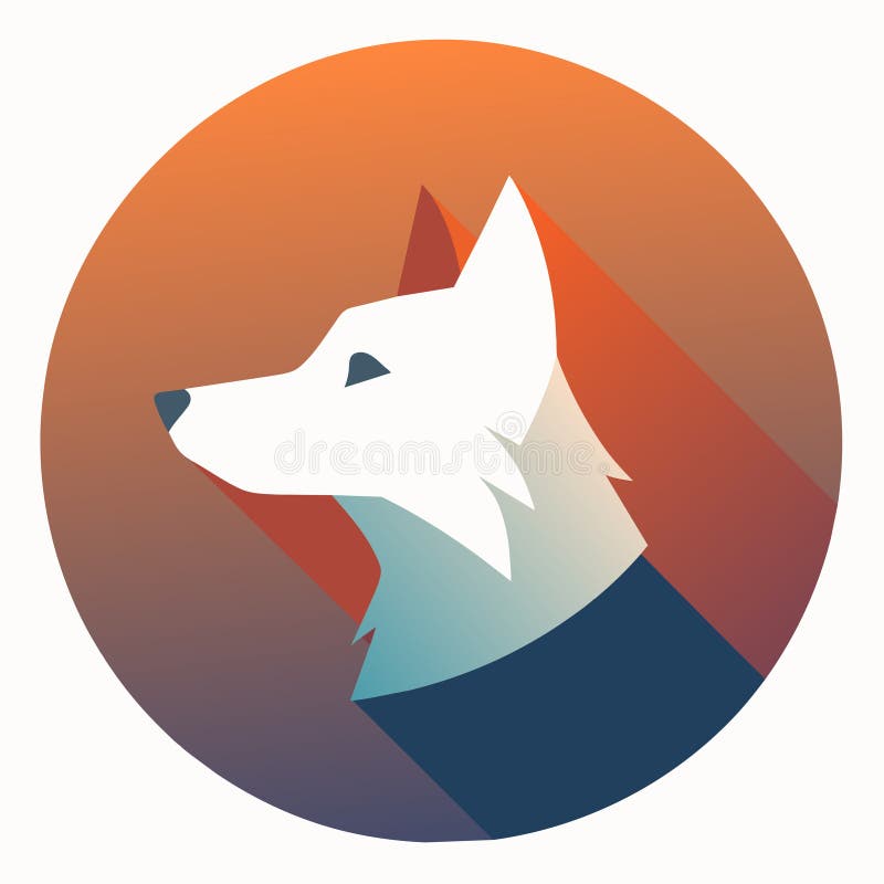 Canine Charm: Circle Vector Art of a Dog Logo Icon Stock Vector ...