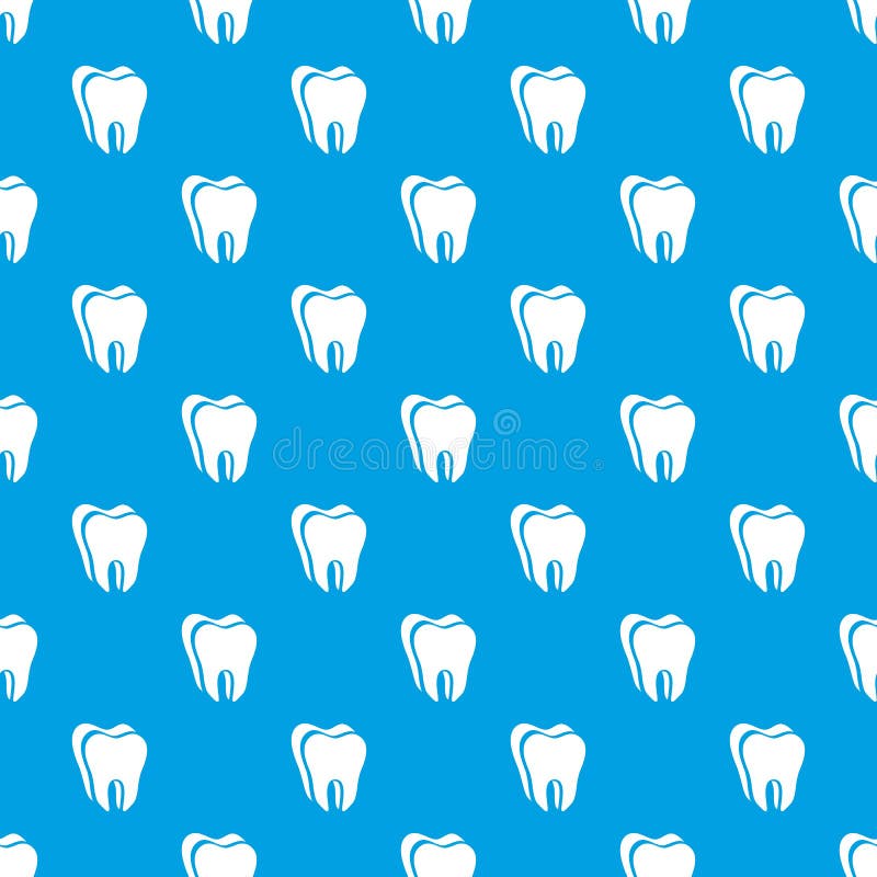Canine Tooth Pattern Vector Seamless Blue Stock Vector - Illustration ...