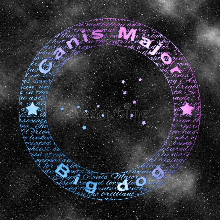 Canis Major Constellation, Greater Dog Constellation Stock Illustration ...