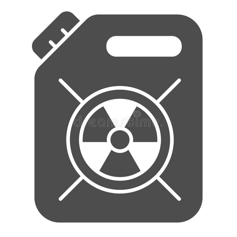 Canister with Radiation Seal Solid Icon, Atomic Energy Concept. Vector ...