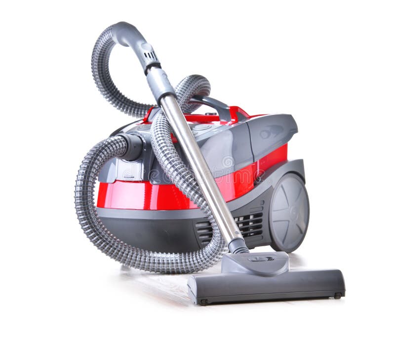 Canister Vacuum Cleaner for Home Use Isolated on White Stock Photo ...