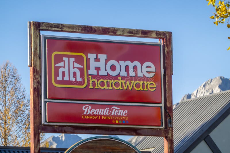A Home Hardware Store Sign, a Home Improvement Company Editorial ...