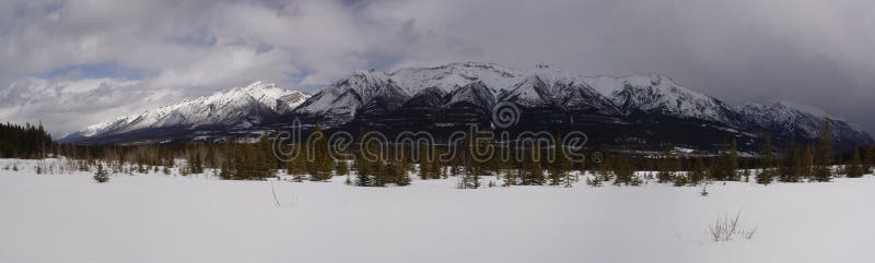 Canmore Mountains stock image. Image of snow, canadian - 50575611