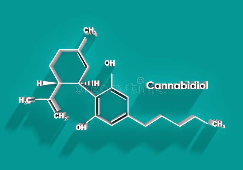 Cannabidiol Chemical Formula. Stock Illustration - Illustration of ...