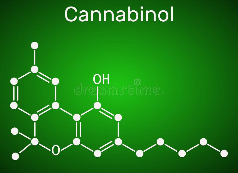 Cannabinol, CBN Molecule. Weak Psychoactive Cannabinoid, is a ...