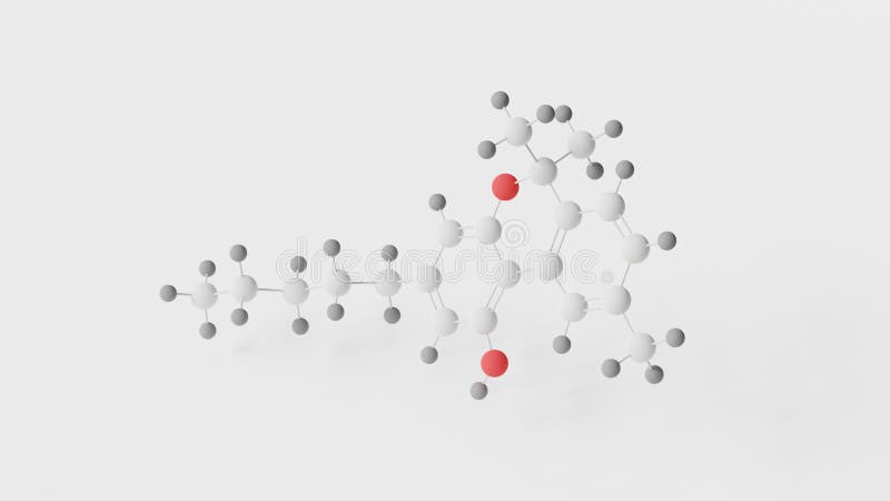Cannabinol Molecule 3d, Molecular Structure, Ball and Stick Model ...