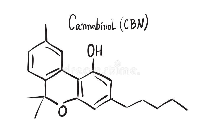 Cannabinol Molecule 3d, Molecular Structure, Ball and Stick Model ...