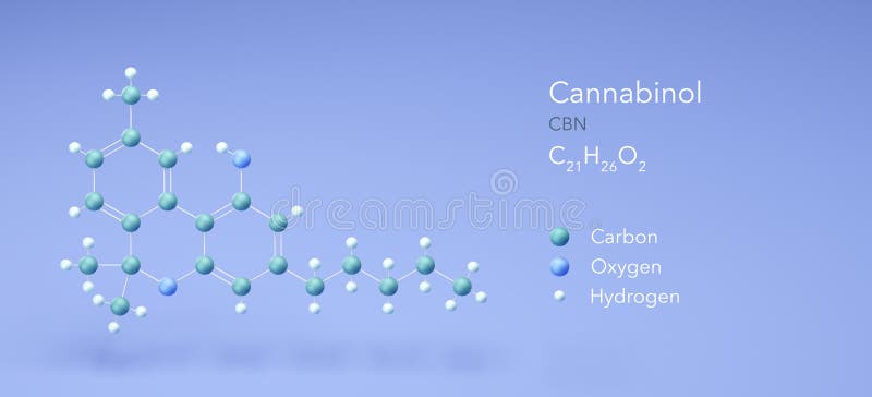 Cannabinol Molecule, Molecular Structures, Psychoactive Cannabinoid, 3d ...