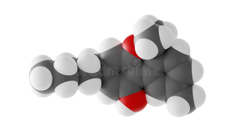 Cannabinol Molecular Structure 3d, Flat Model, Psychoactive Cannabinoid ...