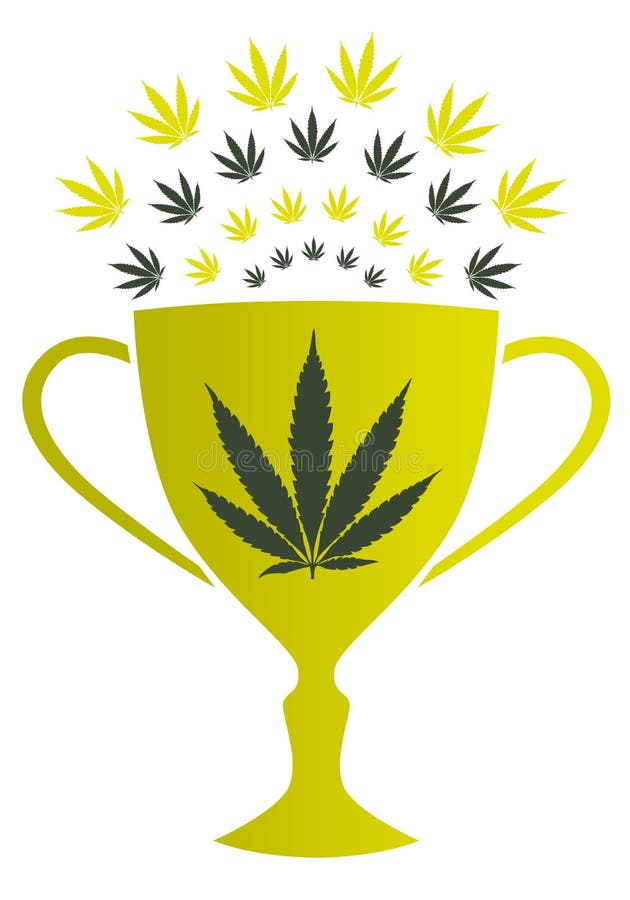Cannabis Cup stock illustration. Illustration of nature - 35752593