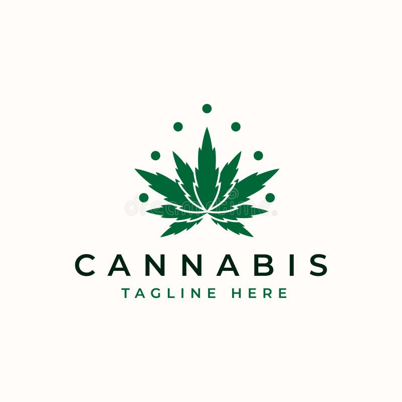 Cannabis Leaf Logo Template. Vector Illustration Stock Vector ...