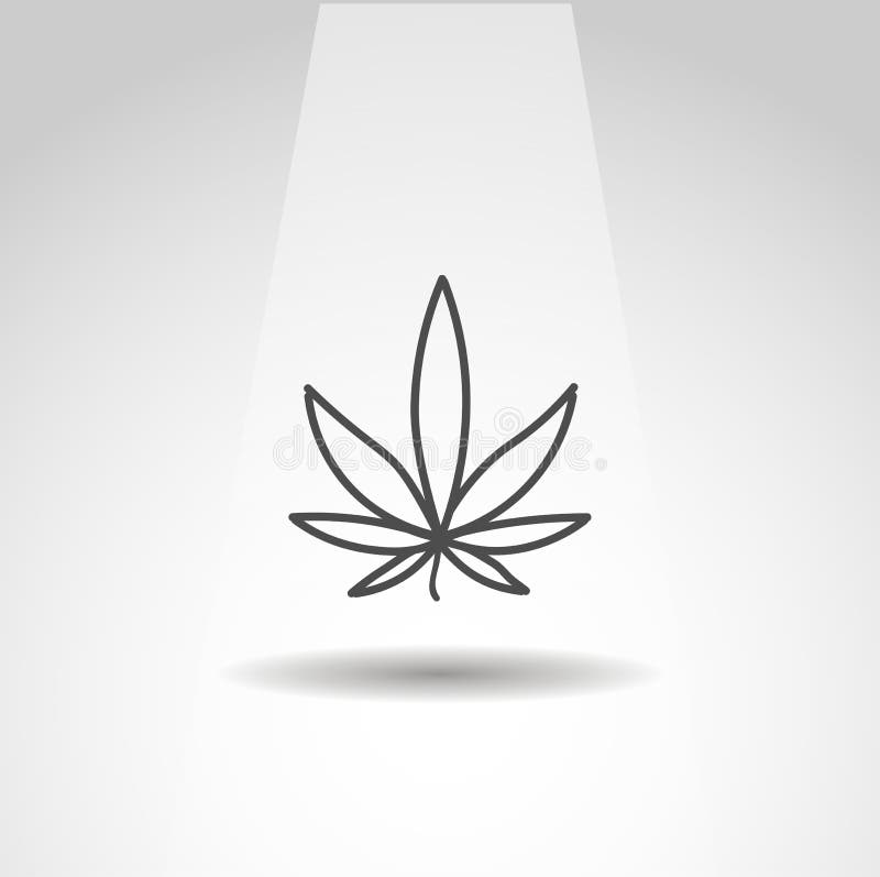 Cannabis Icono Marihuana Hoja Icono Marihuana Hoja Simple Icono Ilustración del Vector ...