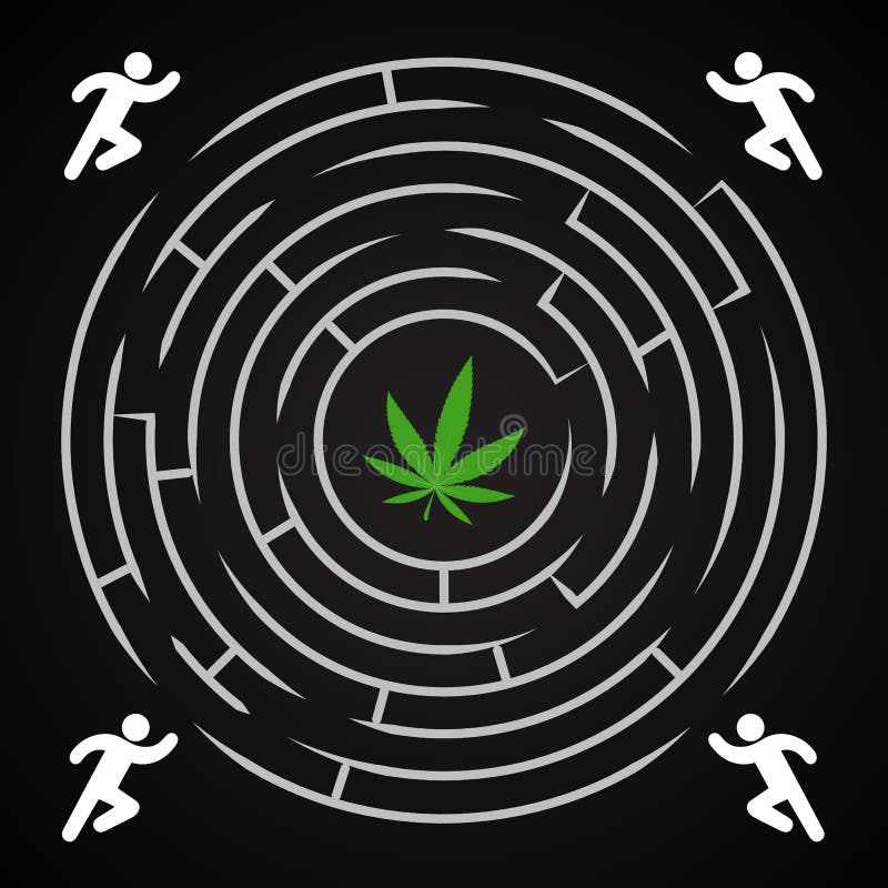 Cannabis Leaf Circle Stock Illustrations – 343 Cannabis Leaf Circle ...