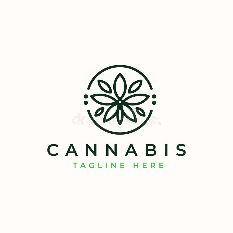 Cannabis Leaf Logo Template. Vector Illustration Stock Vector ...
