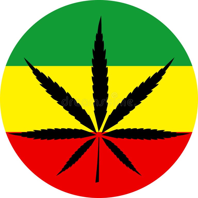 Cannabis leaf rasta icon stock vector. Illustration of cannabis - 90656742