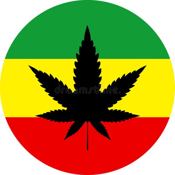 Cannabis leaf rasta icon stock vector. Illustration of addiction - 90656756