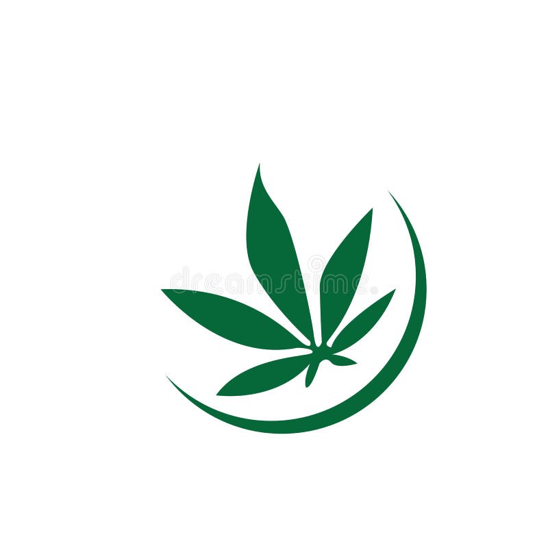 Cannabis Leaf Symbol and Icon Stock Illustration - Illustration of ...