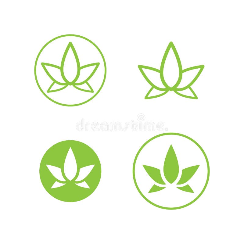 Cannabis Logo Symbol Icon Design Vector Stock Vector - Illustration of ...