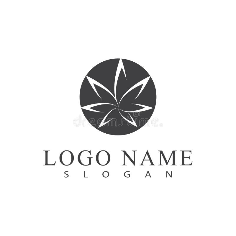 Cannabis-Marihuana-Hanf-Logo Und Symbol Stock Abbildung - Illustration ...