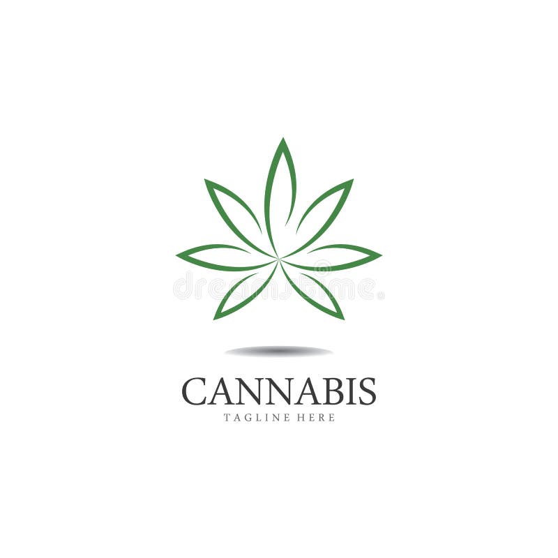 Cannabis Marijuana Hemp Leaf Logo and Symbol. Stock Vector ...