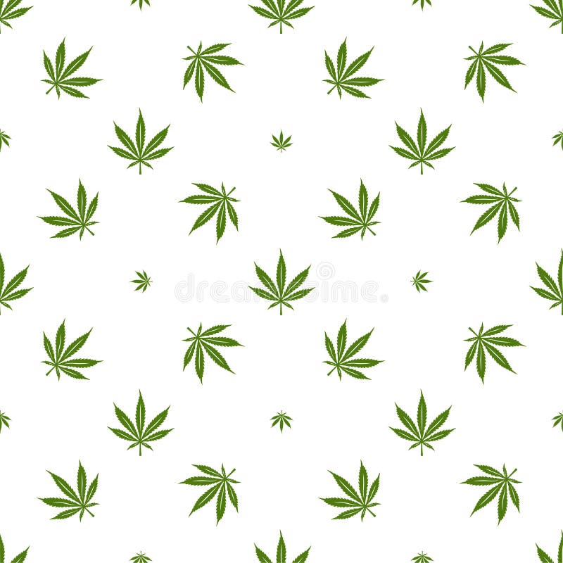 Cannabis Marijuana Seamless Pattern. Vector Illustration. Stock Vector ...
