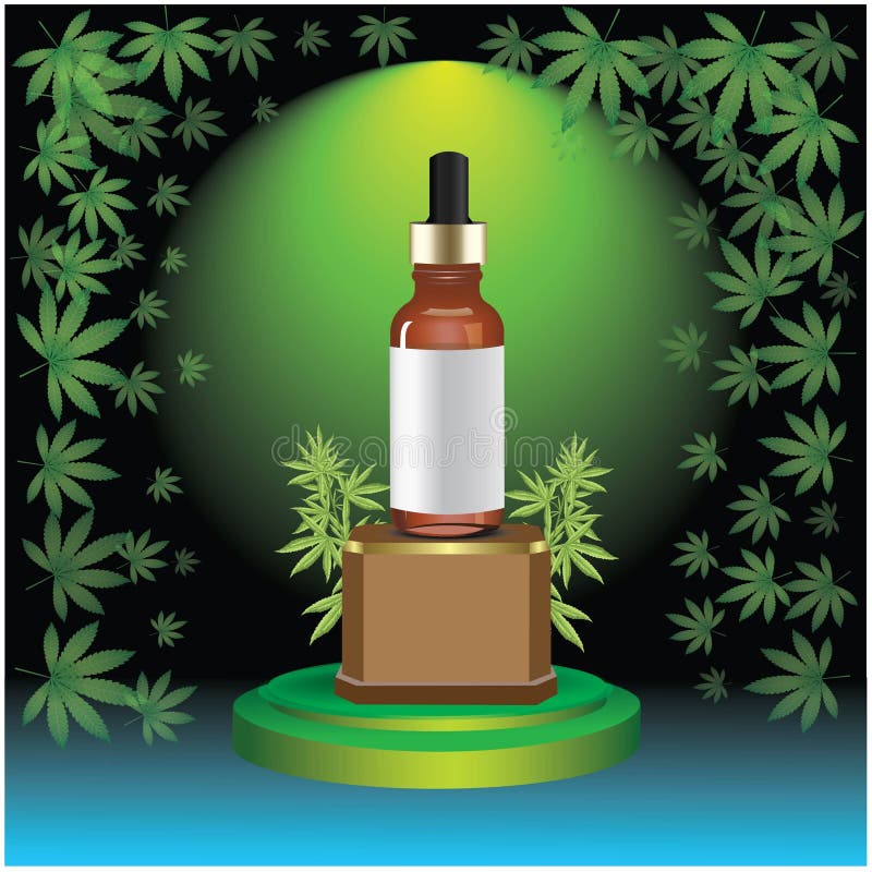 Cannabis Oil Bottle, Cannabis Oil Stock Vector - Illustration of nature ...