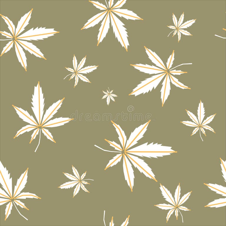 Cannabis - Seamless Background. Hemp - Pattern for Fabric or Wallpaper ...
