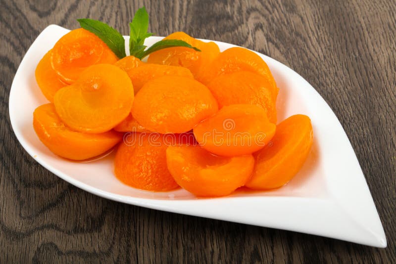 Canned apricots stock image. Image of closeup, fresh - 114909233