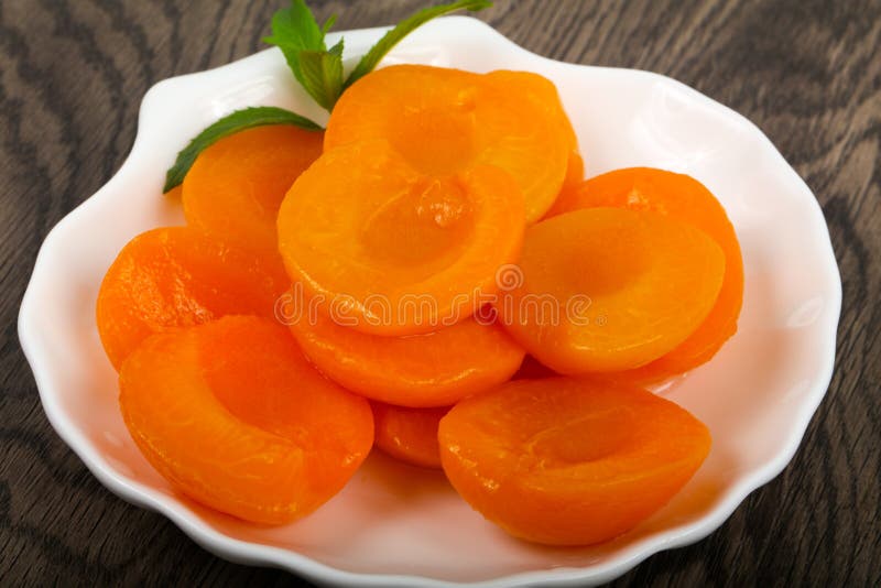 Canned apricots stock image. Image of natural, product - 108933703