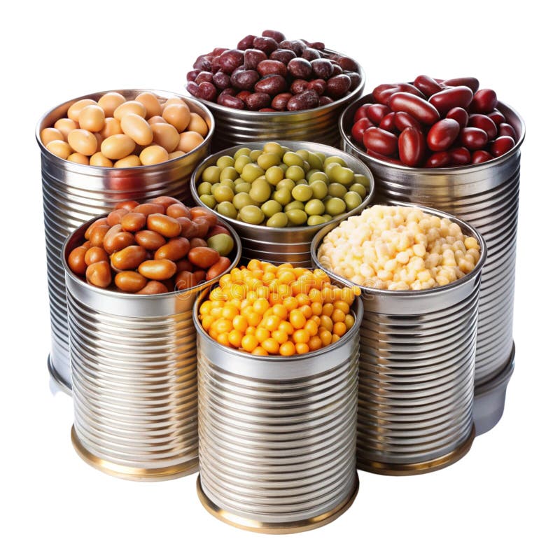 Canned Beans Isolated on Transparent Background Stock Illustration ...