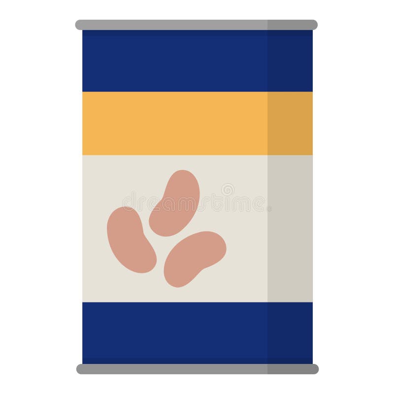 Canned beans in a tin can stock vector. Illustration of packaging ...