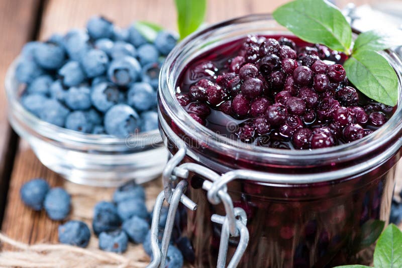 Canned Blueberries stock photo. Image of harvest, macro - 42663674