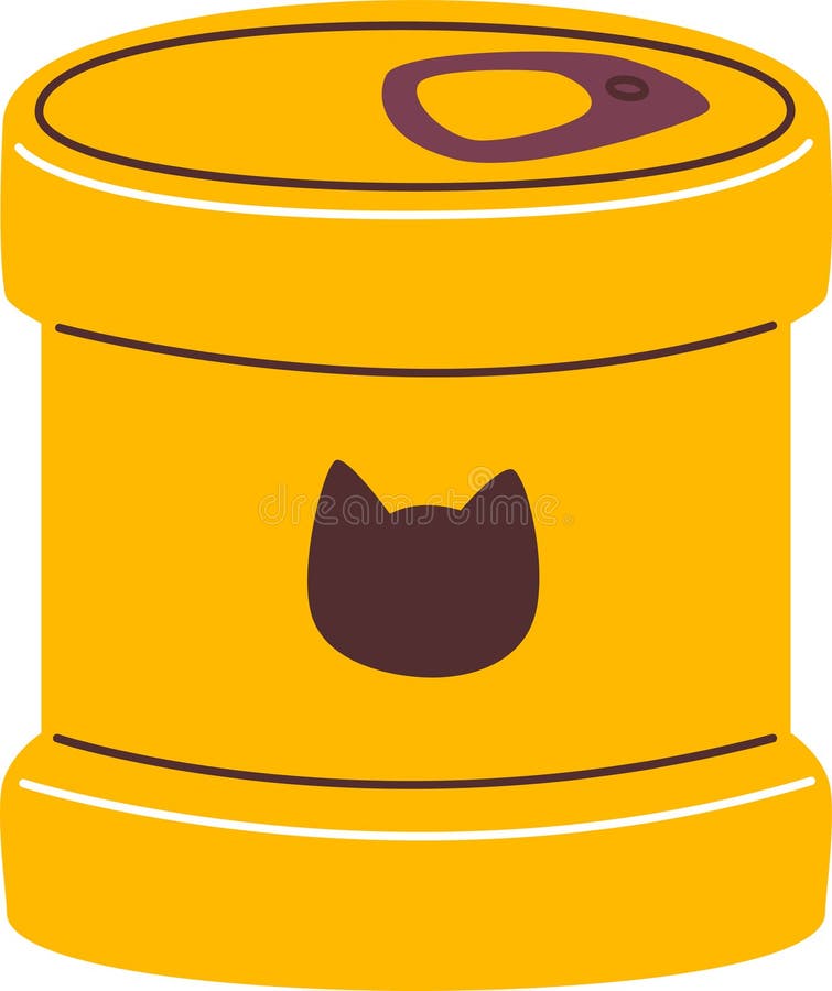 Canned Cat Food stock vector. Illustration of animal - 307534055