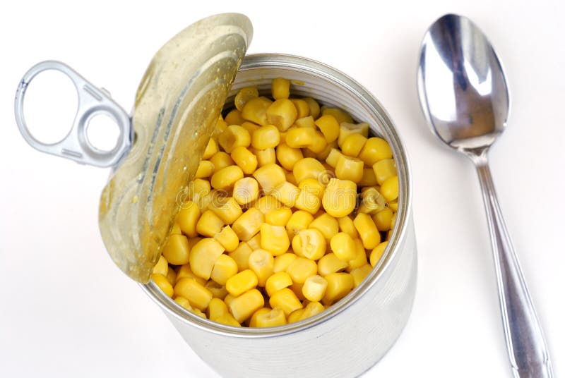 Canned corn stock photo. Image of maize, konserve, opening - 13329052