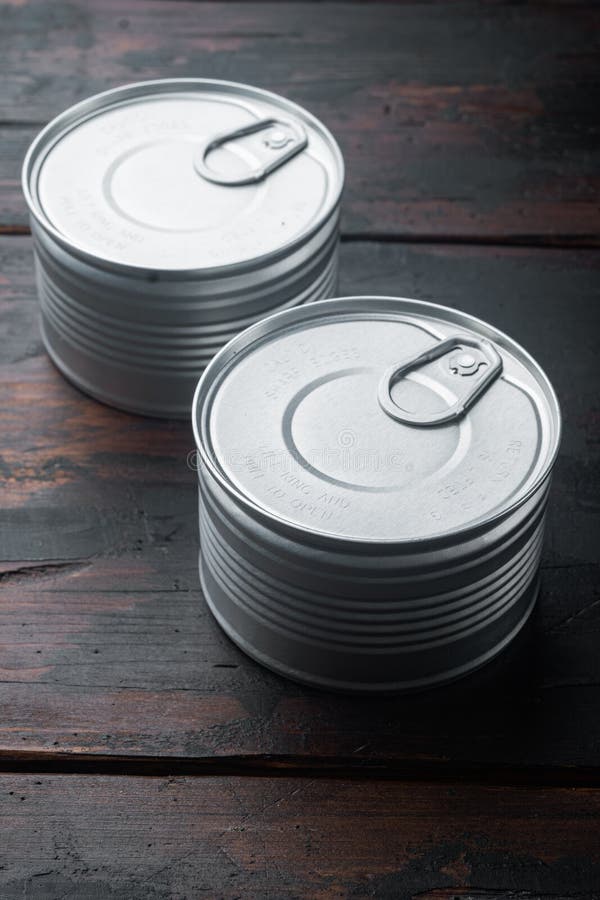 Canned Dip, on Old Wooden Table Stock Image - Image of metal, tinned ...