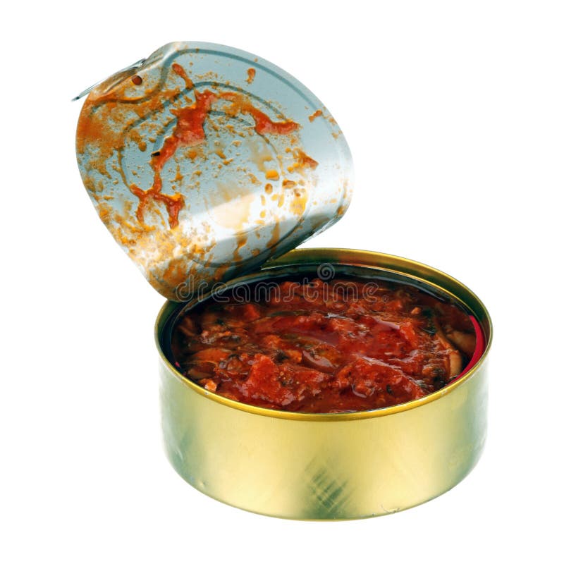 Canned Fish from Finely Chopped Stewed Tuna Fillet Stock Image - Image ...